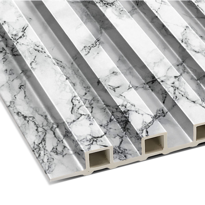 White Marble WPC Fluted Slat Wall Panel – Landmark Decor