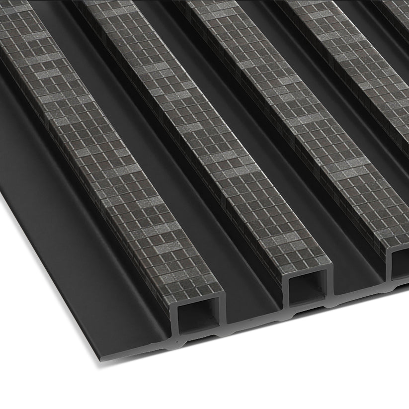 Obsidian Gridstone WPC Fluted Slat Wall Panel – Landmark Decor